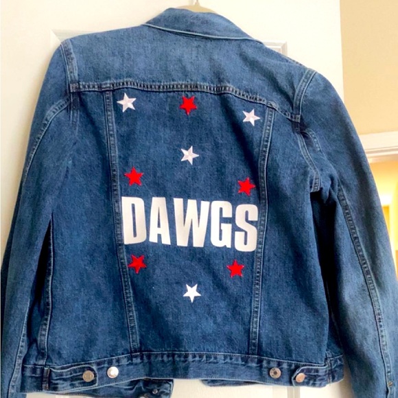 Jackets & Coats | Dawgsuga Redwhite Jean Jacket | Poshmark
